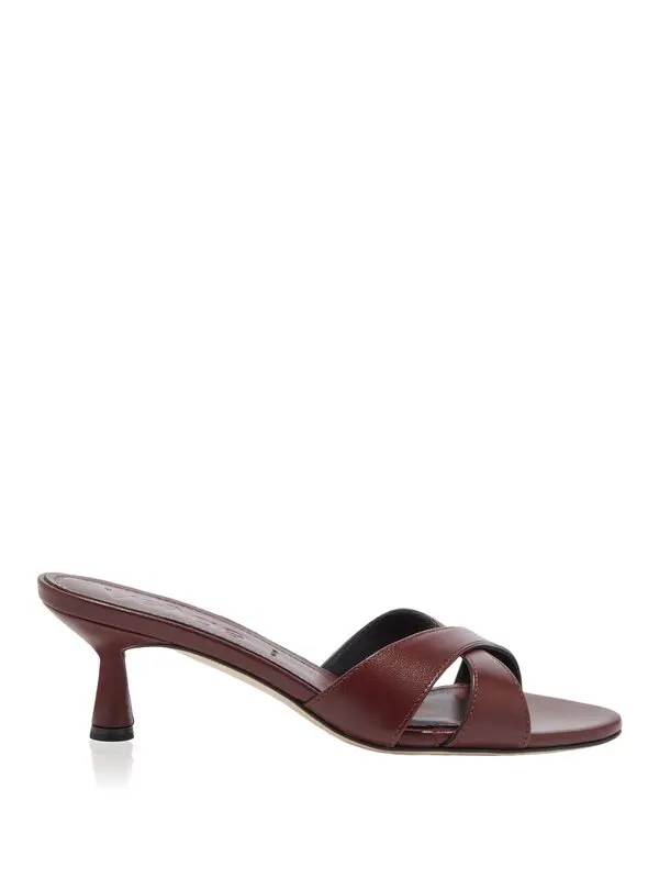 AeydĒ Vero Leather Sandals - Burgundy