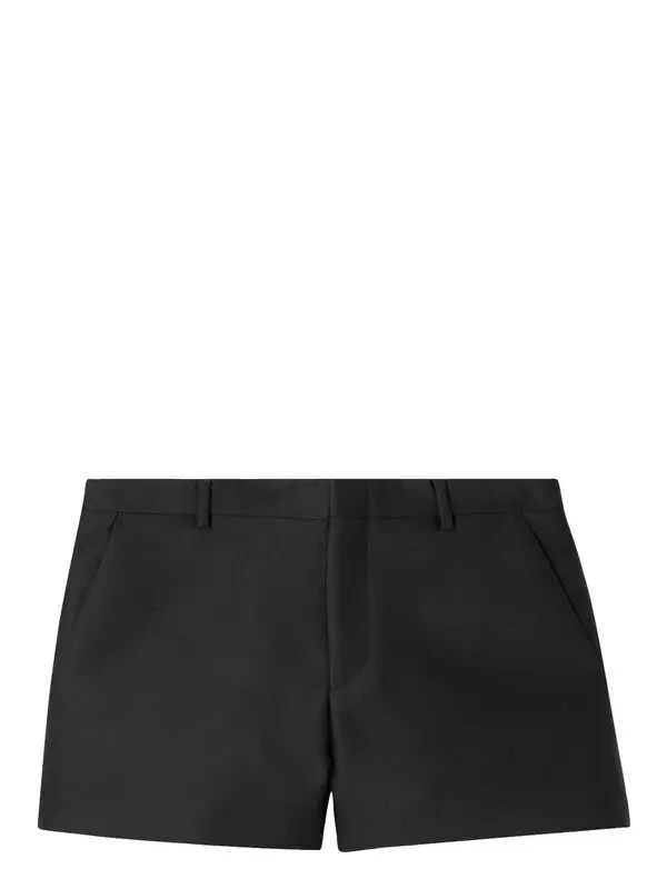Gucci Wool And Silk-blend Twill Shorts - Black