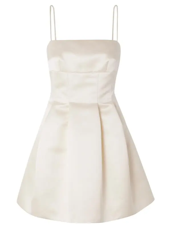 EMILIA WICKSTEAD Gayla Duchesse-satin Mini Dress - Ivory