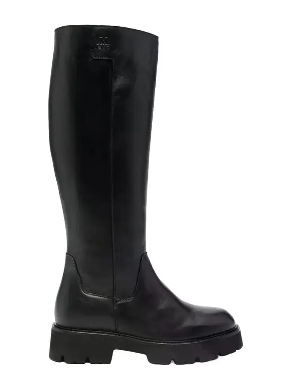 Marc O'polo Leather Knee High Boots - Black