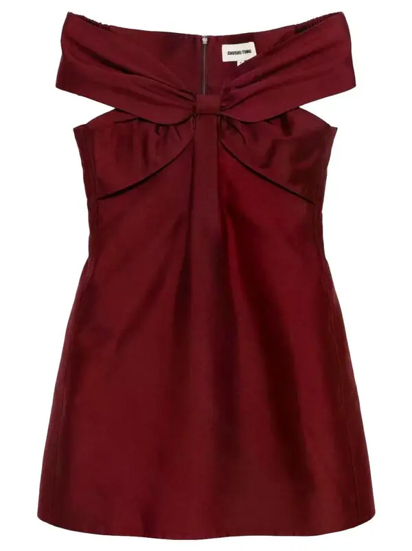 SHUSHU/TONG Bowknot Mini Dress - Red