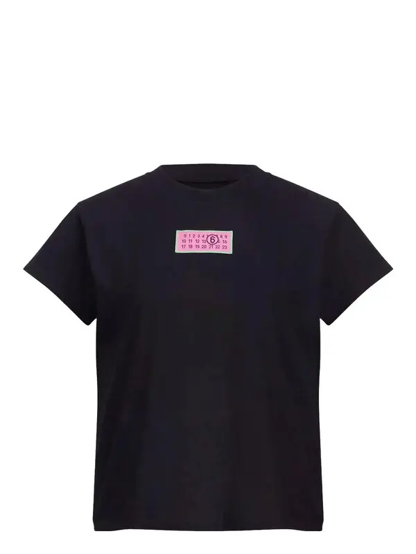 MAISON MARGIELA Logo-patch Cotton T-shirt - Black