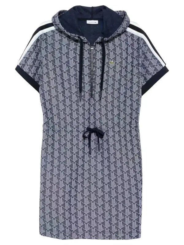 Lacoste Jacquard Monogram Dress - Blue