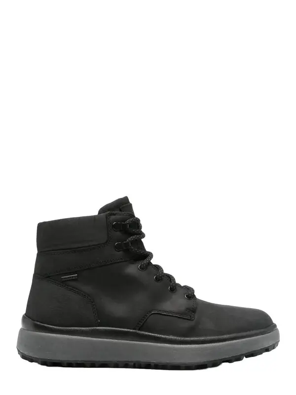 Geox Leather Biker Boots - Black