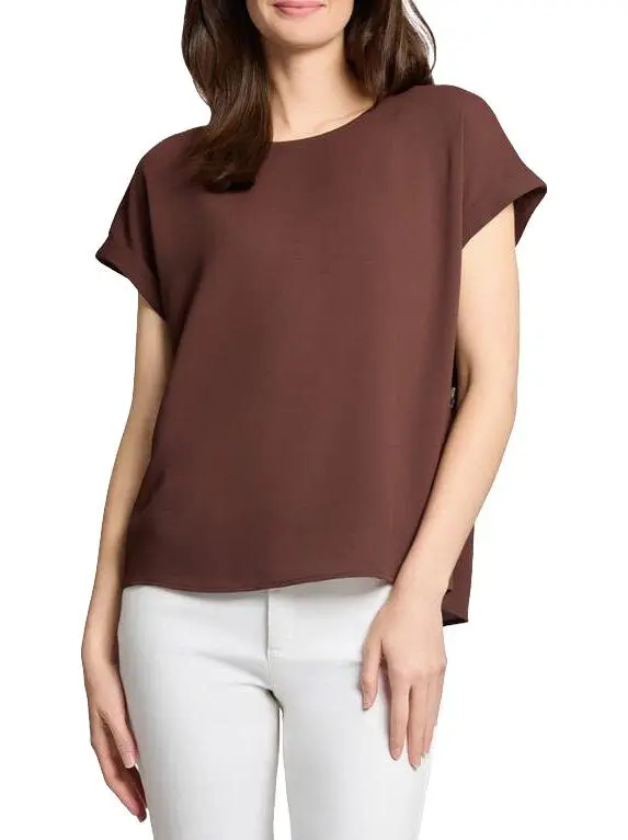 Jones New York Button Detail Top - Fudge