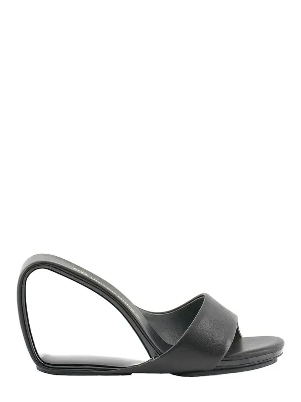 United Nude Mobius Hi Sculptural Wedge Sandals - Black Ii
