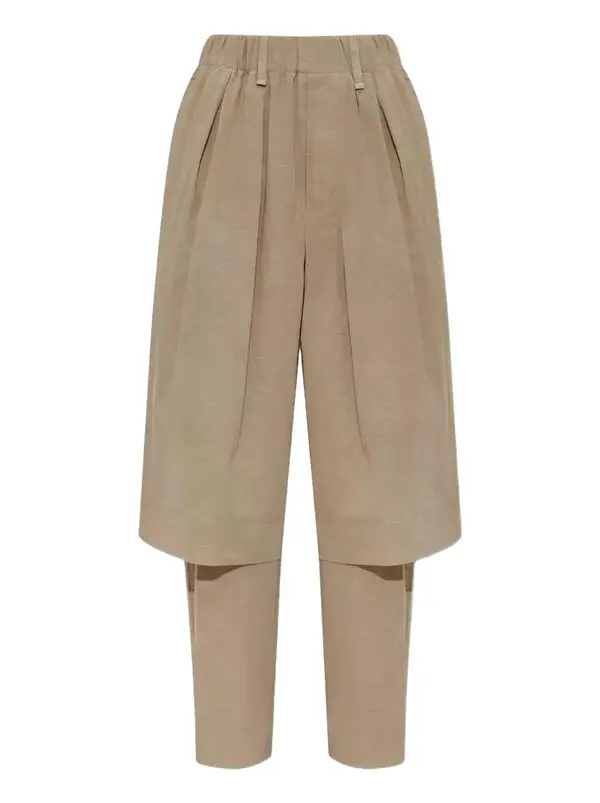 Issey Miyake Tailored Pleated Trousers - Neutrals