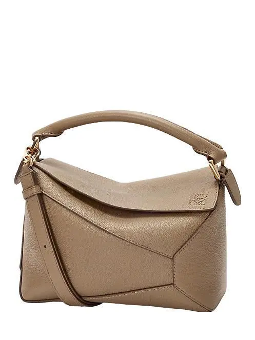 Loewe Puzzle Edge Small Leather Cross-body Bag - Taupe
