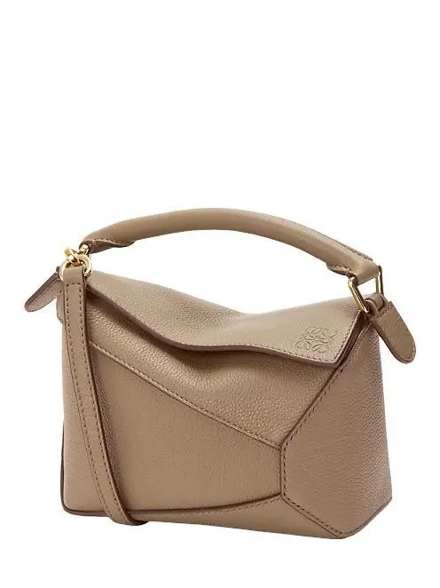 Loewe Puzzle Edge Mini Leather Cross-body Bag - Taupe
