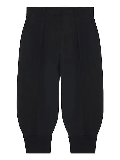 Loewe Anagram-patch Balloon-leg Stretch-woven Shorts - Black
