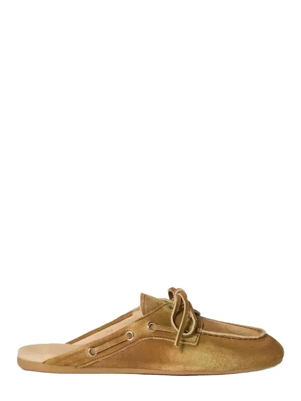 Miu Miu Faded Suede Mules - Neutrals