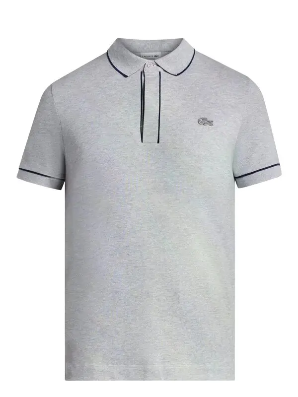 Lacoste Logo-patch Polo Shirt - Grey