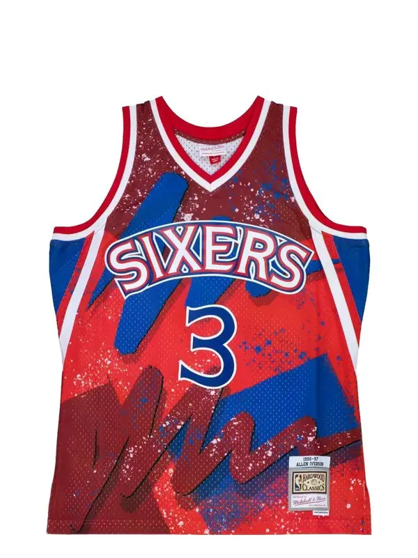 Mitchell & Ness Nba 76ers 1996 Allen Iverson Hyper Hoops Swingman Tank Top - Red