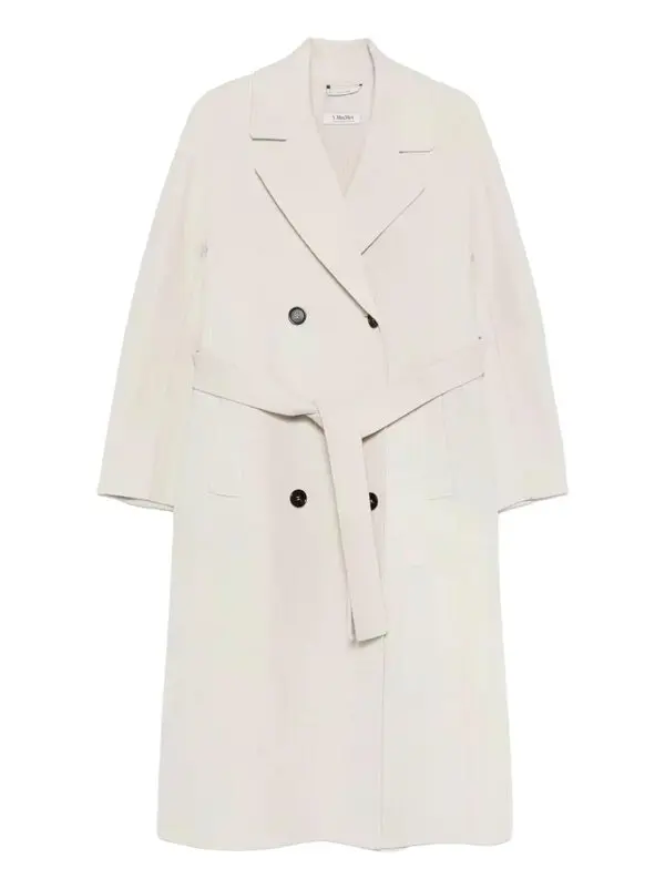 Max Mara Virgin Wool Double-breasted Coat - Neutrals