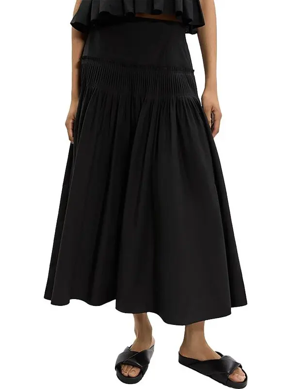 Theory Accordion Pleated Skirt - Black
