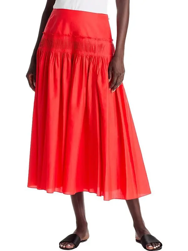 Theory Accordion Pleated Skirt - Poppy