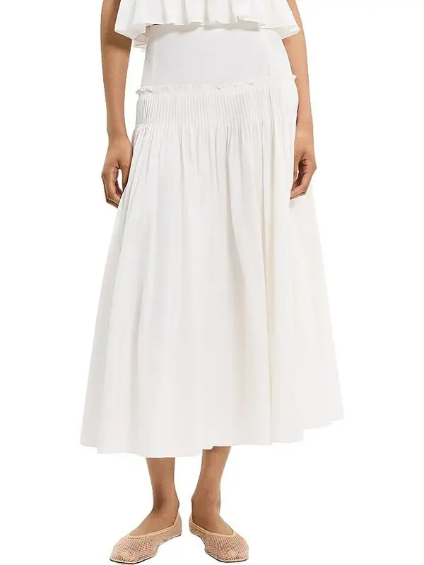 Theory Accordion Pleated Skirt - White