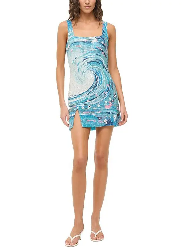 Staud Le Sable Beaded Dress - Tidal Wave