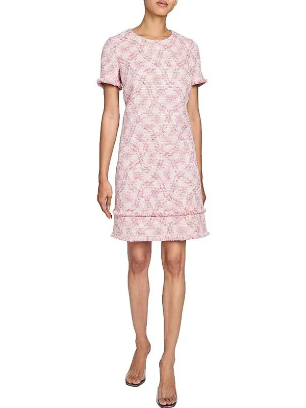 Santorelli Melania Cotton Jacquard Shift Dress - Sweet Pea