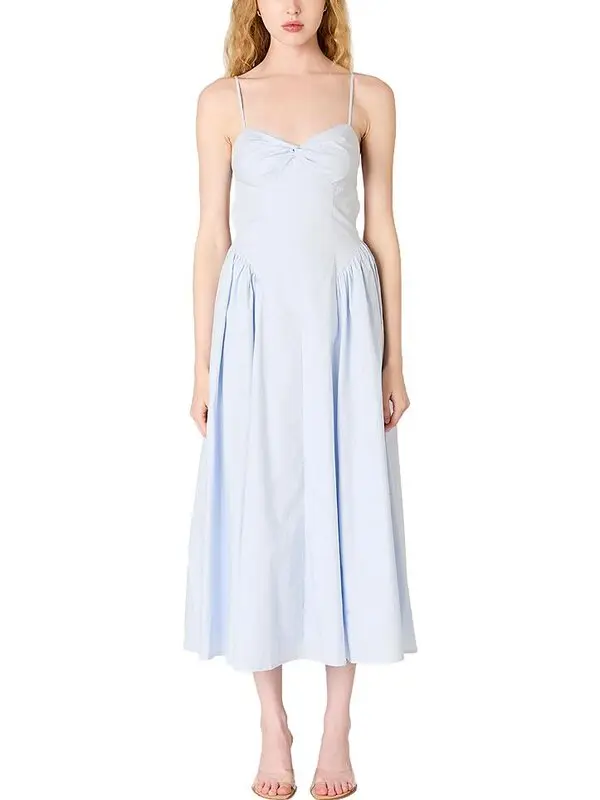 NIA Destene Poplin Dress - Sky