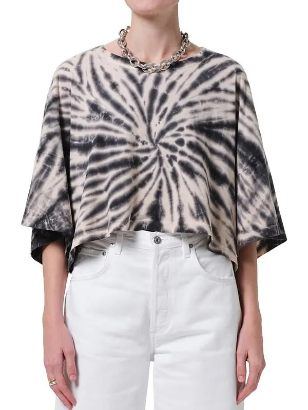 Citizens Of Humanity Crop Cape Tee - Spiral Tie Dye
