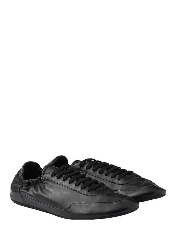 Prada Leather Sneakers - Black
