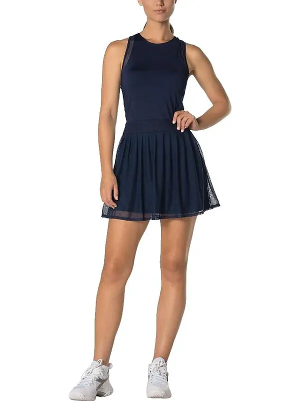 Lucky In Love Pleated Next Level Dress - Navy