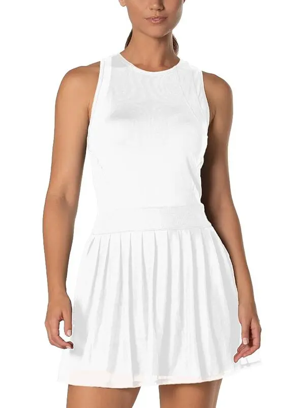 Lucky In Love Pleated Next Level Dress - White