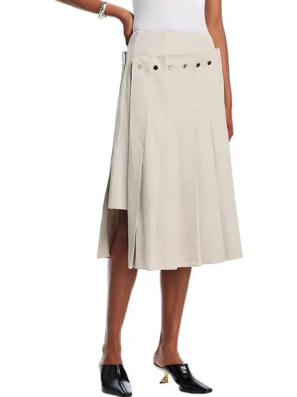 Rokh Double Layer Pleated Skirt - Champagne Beige
