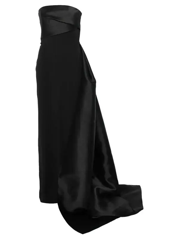 Solace London Asymmetric Long Sleeve Dress - Black