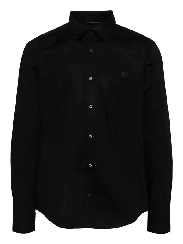 Hugo Logo Patch Slim Fit Shirt - Black