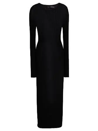 Isabel Benenato Maxi Knit Dress - Black