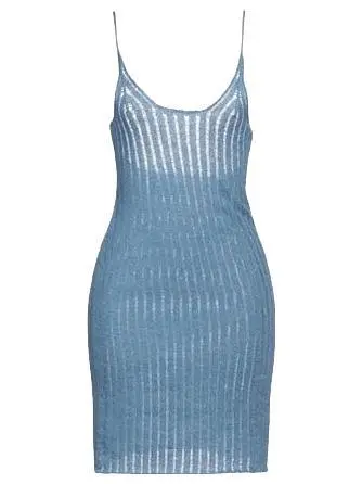 MIISTA Mini Bodycon Ribbed-knit Dress - Blue
