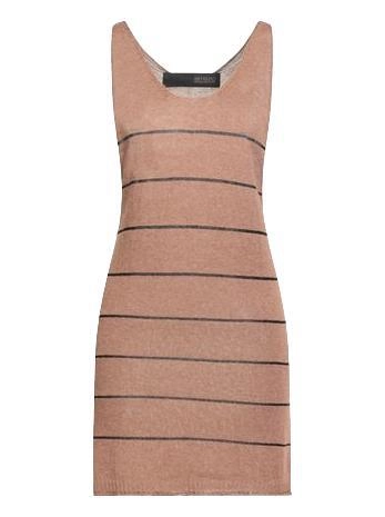 MESSAGERIE Striped Knit Top - Light Brown