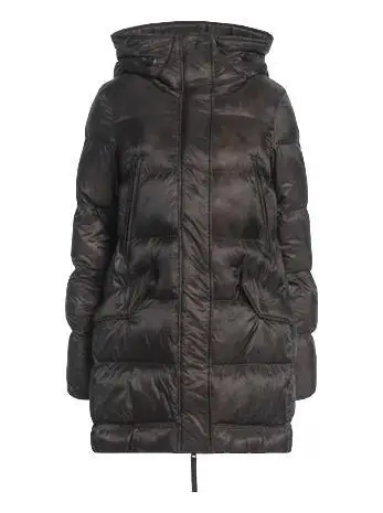 DEKKER Padded Camouflage Print Coat - Black