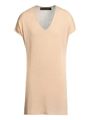MESSAGERIE Knitted V-neck Top - Beige