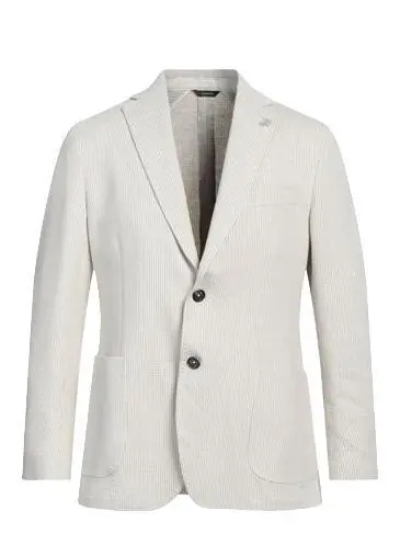 TOMBOLINI Blazer Ivory Size Cotton, Linen, Elastane - White