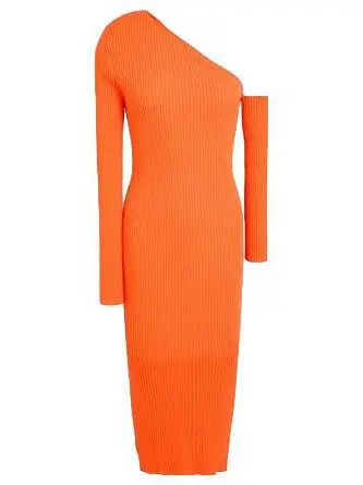 PHILO-SOFIE Midi Knit Bodycon Dress - Orange