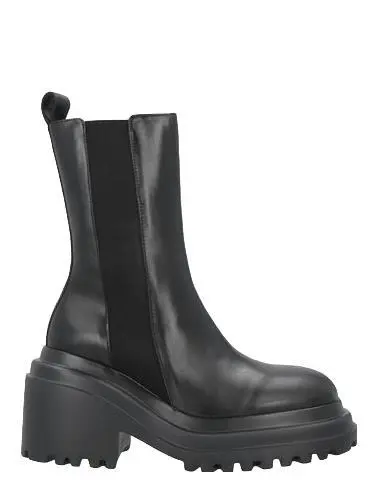 Maje Ankle Boots In Leather - Black