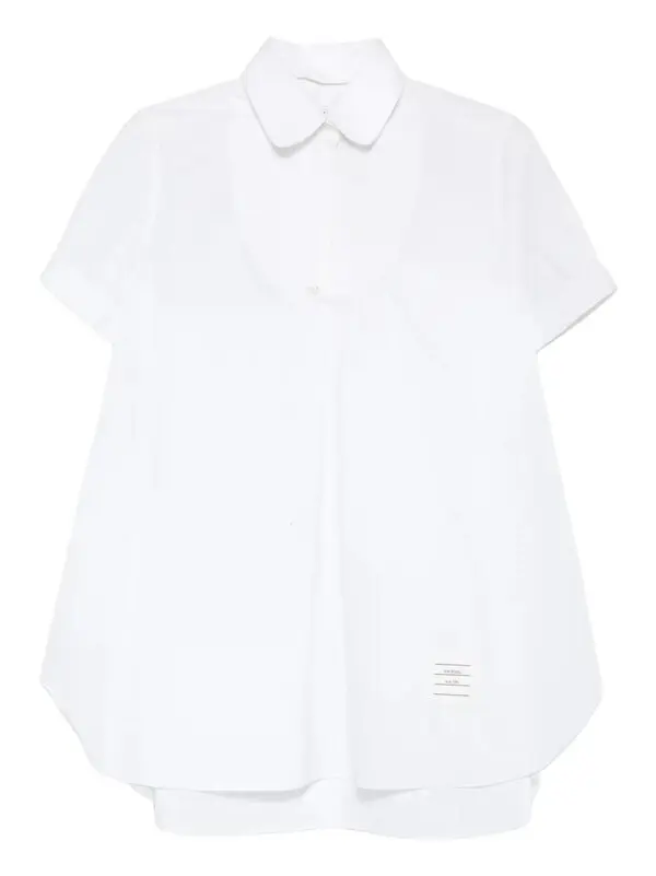 Thom Browne Bib-detail Poplin Tunic - White