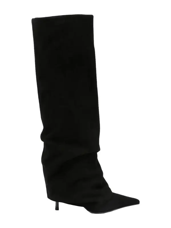 LE SILLA 80mm Andy Suede Knee High Boots - Black