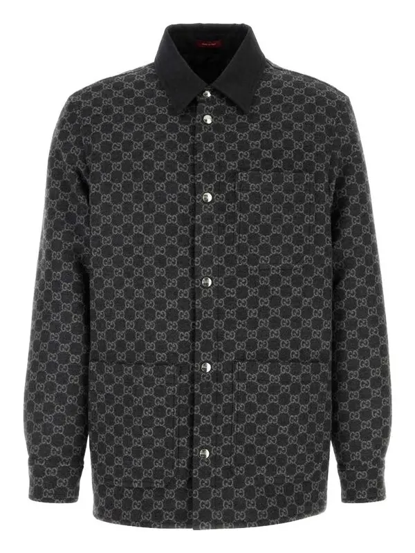Gucci Embroidered Flannel Jacket - Printed