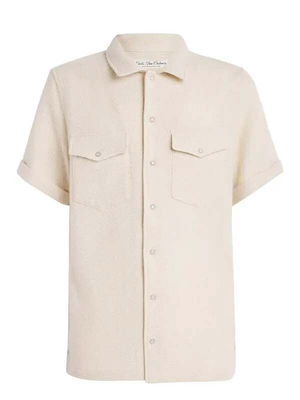 GOD'S TRUE CASHMERE Cashmere And Moonstone Shirt - Beige