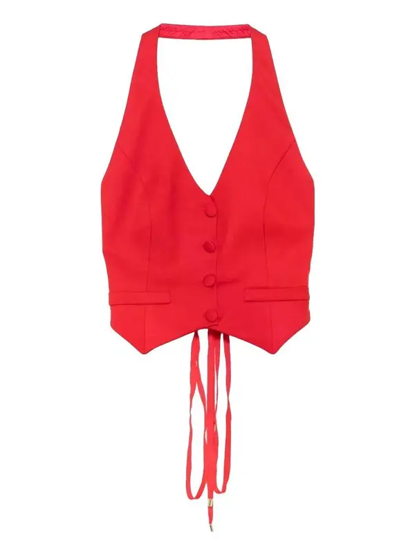 NISSA Halterneck Top - Red