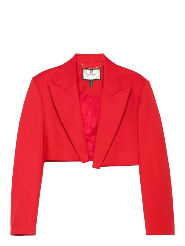 NISSA Cropped Jacket - Red