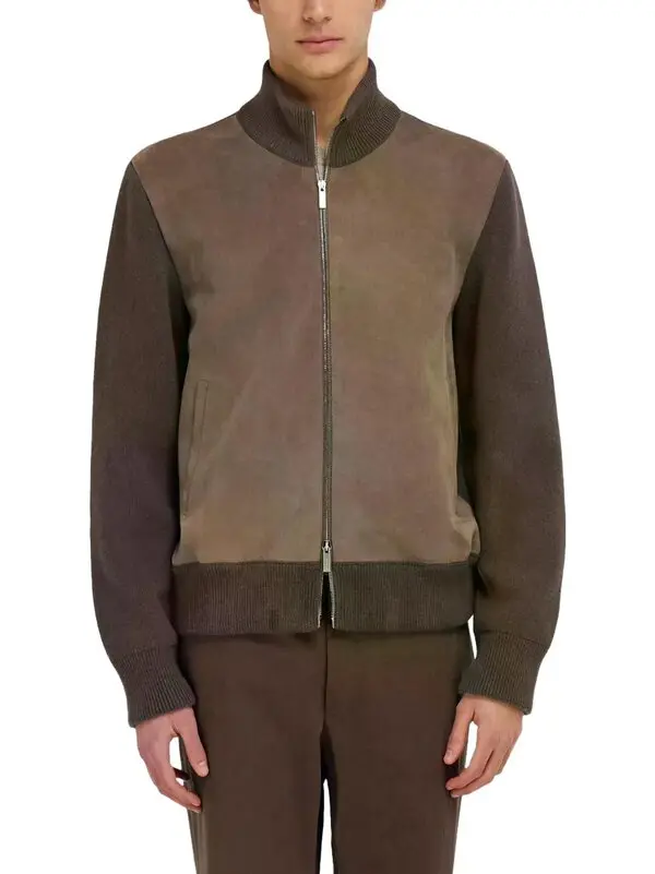 FERRAGAMO Zip-up Bomber Jacket - Brown
