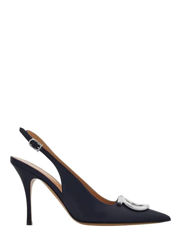 FERRAGAMO Maxi Gancini Slingback Pump - Blue