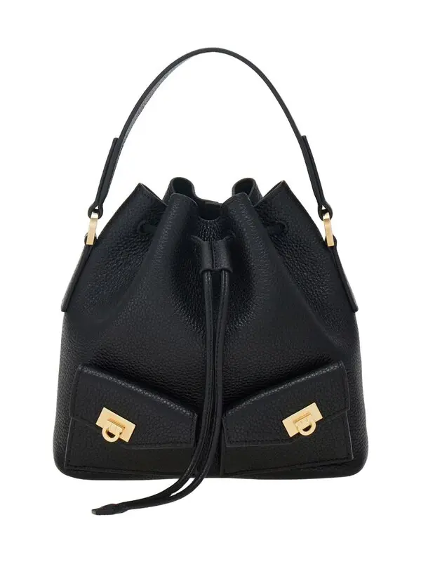 FERRAGAMO Multipocket Bucket Bag - Black