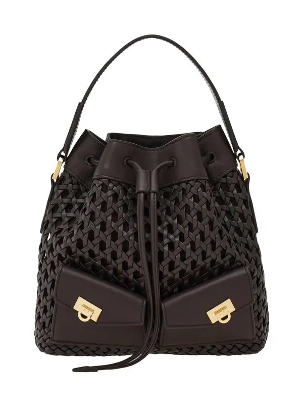 FERRAGAMO Multipocket Bucket Bag - Brown