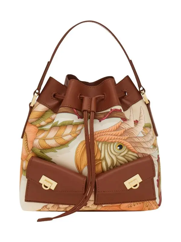 FERRAGAMO Multipocket Bucket Bag - Multicolor